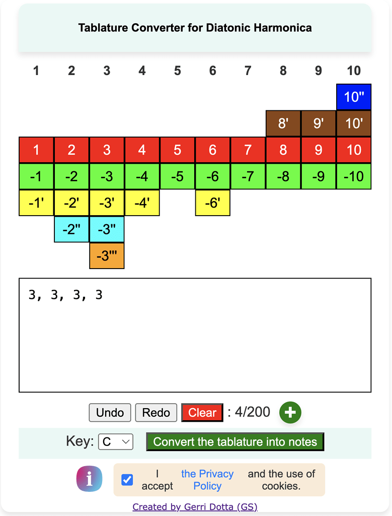 Convert Harmonica Tabs into Real Notes – Test the New Tool! - Harmonica ...